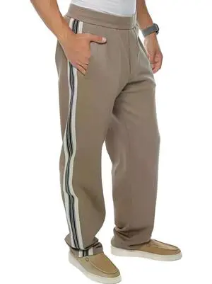 Emporio Armani Side-stripe Track Pants - Neutrals