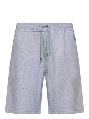 Brunello Cucinelli Ribbed Drawstring Waistband Shorts - Grey