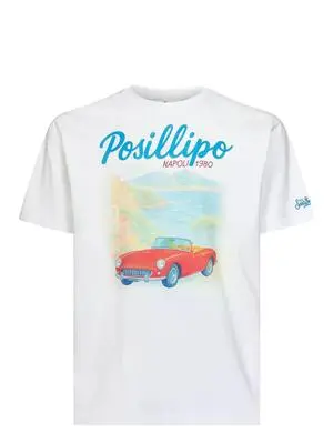 MC2 SAINT BARTH Graphic-print Cotton T-shirt - White