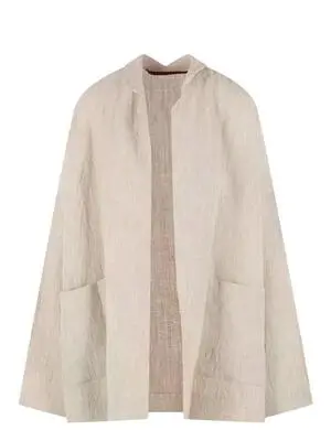 DANIELA GREGIS Patch-pocket Linen Jacket - Neutrals