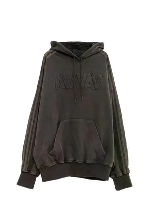 Adidas X Avavav Logo-embossed Hoodie - Grey