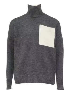 JW Anderson Paneled Roll-neck Sweater - Grey