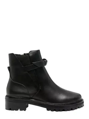 ALEXANDRE BIRMAN Clarice Knotted-strap Ankle Boots - Black