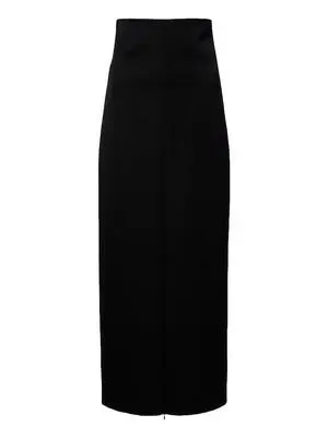 THE ROW Iphora Wool Maxi Skirt - Black