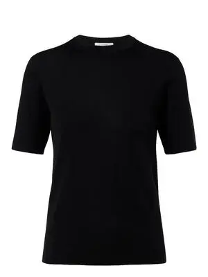 THE ROW Ozzi Silk-blend T-shirt - Black