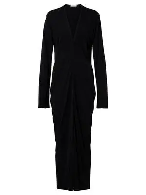 THE ROW Cassin Draped Maxi Dress - Black