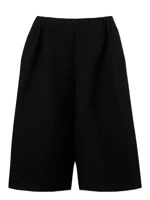 THE ROW Fauna Virgin Wool Bermuda Shorts - Black