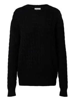 THE ROW Orus Cable-knit Sweater - Black