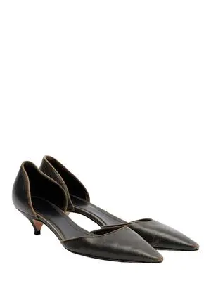 THE ROW Liisa D'orsay Leather Pumps - Brown