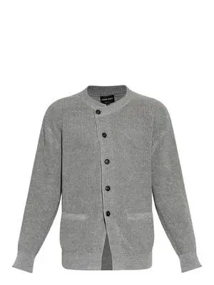 Giorgio Armani Melange Knit Cardigan - Grey