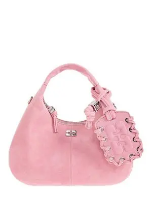 GANNI Eco Leather Hobo Bag - Pink