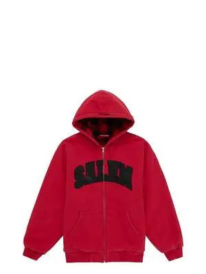 Supreme Salem Zip Up Hooded Sweatshirt - Red