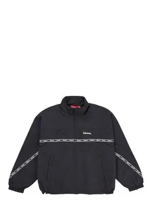 Supreme Logo Taping Track Jacket - Black