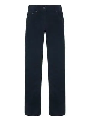 THE ROW Fima Corduroy Slim Leg Pants - Black