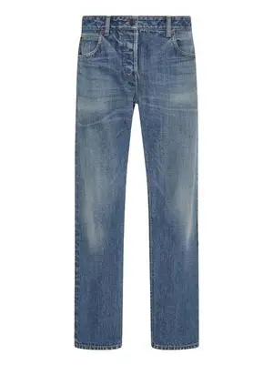 THE ROW Riáco Cropped Straight Leg Jeans Medium Indigo