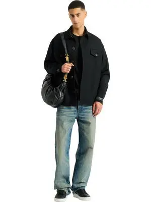 Balmain Wool Twill Overshirt - Black