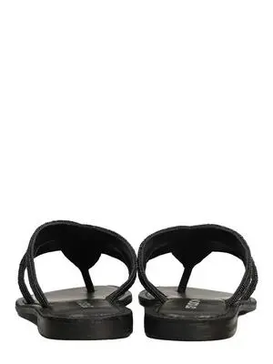 FUSION Embellished Sequin Sandals - Black