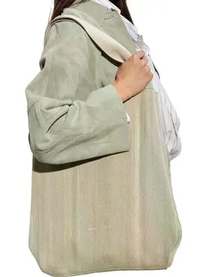 SAMSOE SAMSOE Samira Ribbed Knit Shoulder Bag - Neutrals