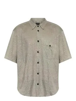 Giorgio Armani Short-sleeve Button-down Shirt - Grey