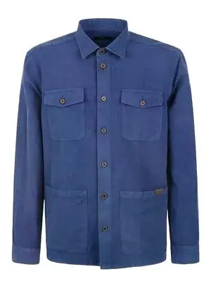 FAY Four-pocket Shirt - Blue