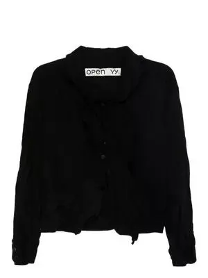 OPEN YY Crinkled Jacket - Black