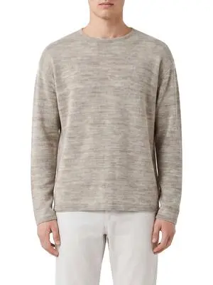 ROBERTO COLLINA Cotton And Linen Crew Neck Sweater - Grey