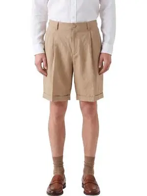 Jacquemus Linen Blend Shorts - Beige