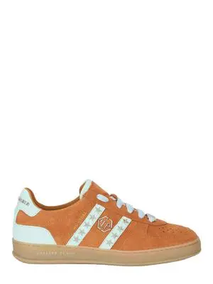 Philipp Plein Philipp Plein Retro Rebel Suede Sneakers With Applied Stars Orange