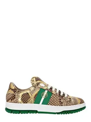 Philipp Plein Python Print Low Top Sneakers - Brown