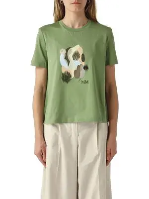 Max Mara Printed Cotton T-shirt - Green