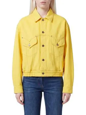 Versace Cropped Jacket - Yellow