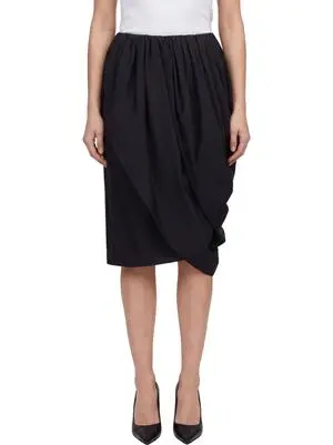 Chloé Cotton Draped Mini Skirt - Black