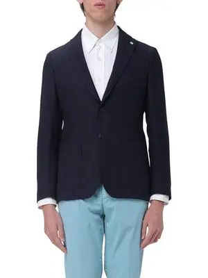 MANUEL RITZ Single-breasted Virgin Wool Blazer - Blue