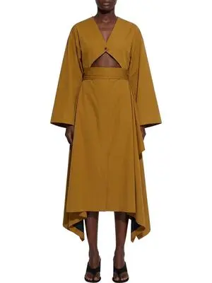 ALAÏA Alaïa Asymmetrical Midi Dress