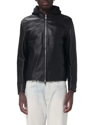 DONDUP Lambskin Leather Jacket With Removable Hood - Black