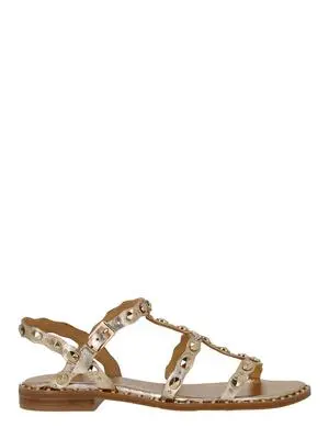Ash Plus Flat Sandals With Stud Embellishments - Gold