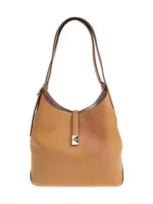 Kate Spade New York Large Deco Grained Leather Shoulder Bag - Brown
