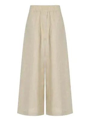 MAX MARA Max Mara Weekend Felino Linen Wide Leg Trousers