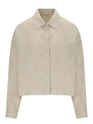 MAX MARA Max Mara Weekend Ecru Linen Shirt Jacket