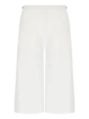 Max Mara Piombo Cotton-blend Jersey Bermuda Shorts - White