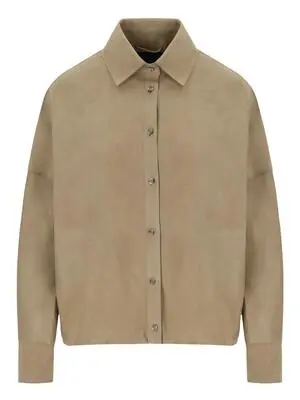 MYSKIN Myskin Suede Bomber Shirt