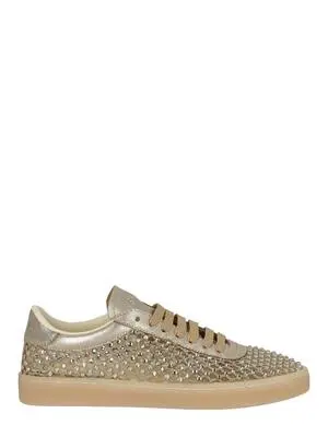 BACK 70 Back70 Strass Big Smart Sneakers With Gold-Tone Rhinestones
