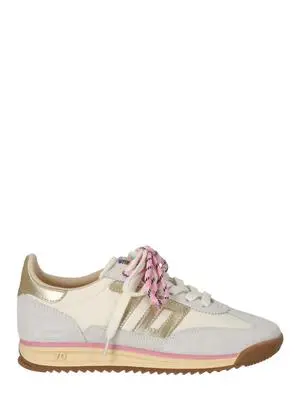 BACK 70 Back70 Jogger Sneakers In Cream Leather And Suede