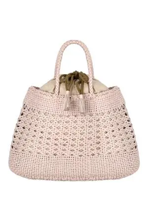 Dragon Diffusion Santa Cano Woven Leather Handbag - Pink