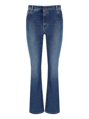 Max Mara Rapallo Flare Jeans In Stretch Cotton - Blue