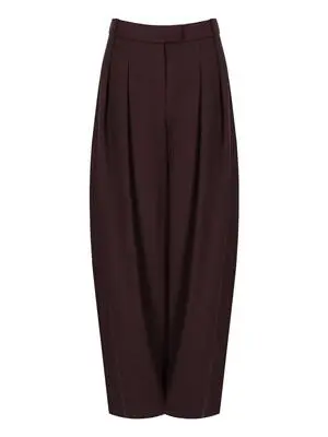 K.K. K.K. Burgundy Tencel Balloon Fit Trousers
