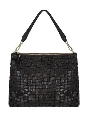 CAMPOMAGGI Carla Leather Shoulder Bag - Black
