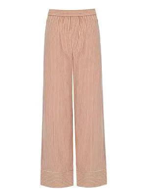 TRAFFIC PEOPLE Traffic People Charlie Trousers - Ecru And Brick Red Stripes