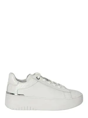 Michael Kors Dottie Leather Platform Sneaker - White