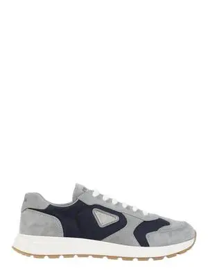 Prada Suede And Re-nylon Low Top Sneakers - Multicolor